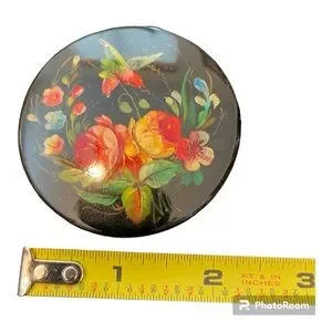 Storage & Organization | Vintage Russian Hand Paint Enamel Trinket Box ...